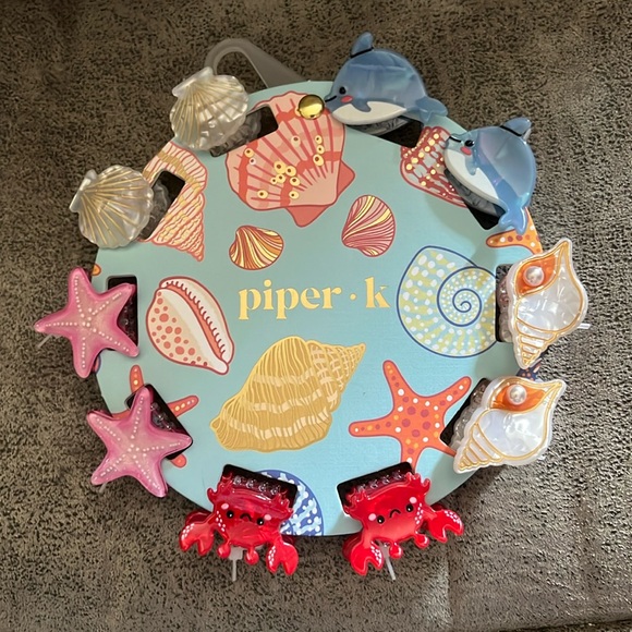 Piper K | Accessories | Nwt Piper K Ocean Theme Mini Hair Claw Clips ...